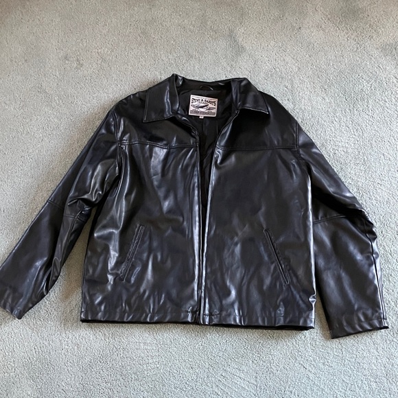 Steve & Barry's | Jackets & Coats | Steve Barrys Dark Leather Military ...